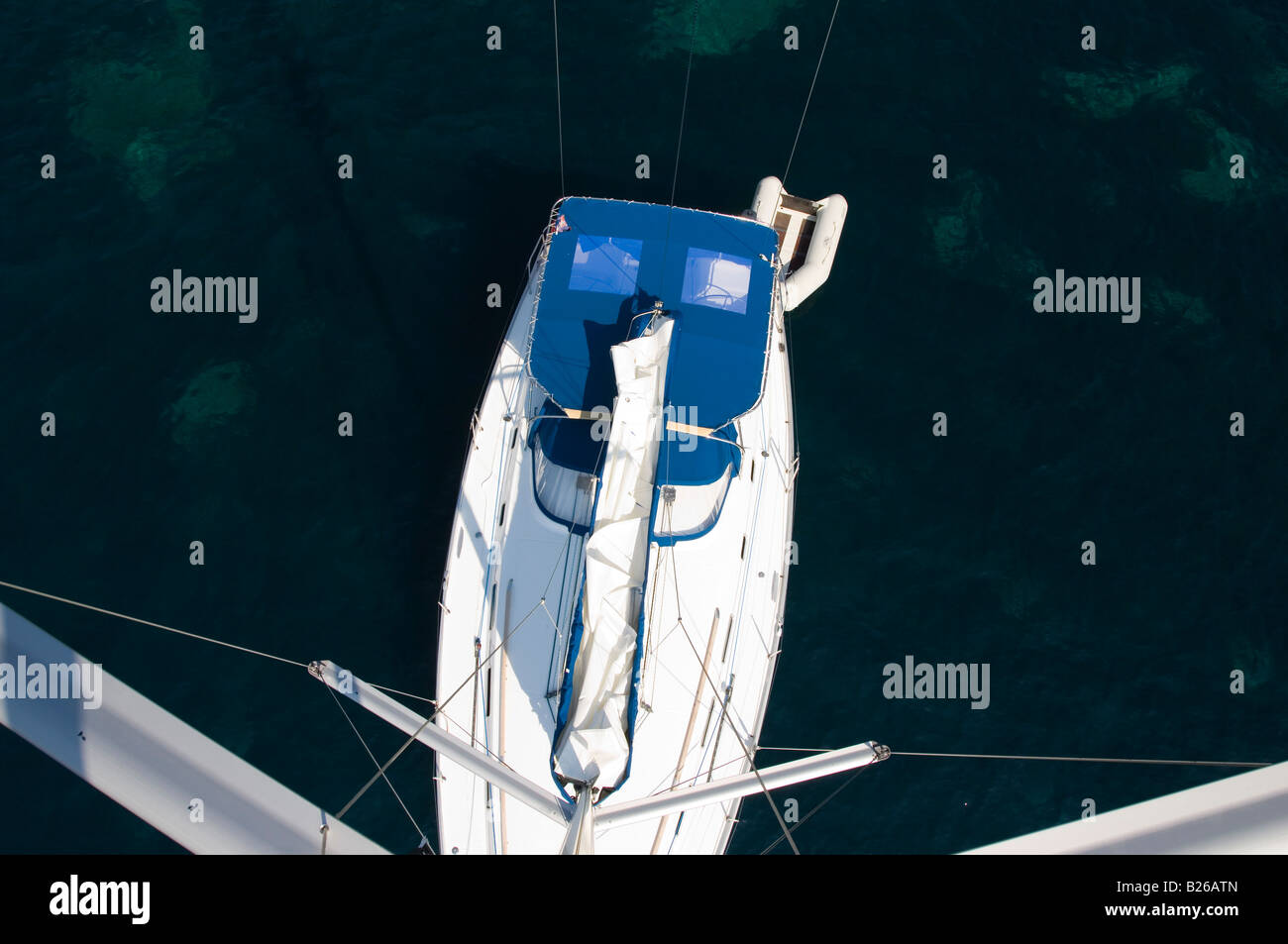 A sailing boat, yacht from above, sailing trip, Croatia Stock Photo - Alamy