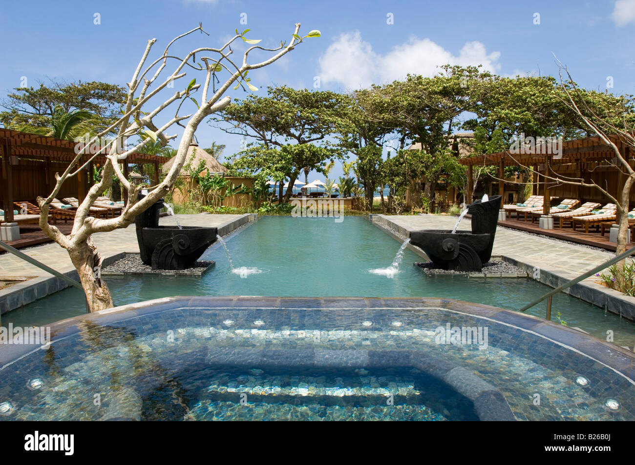 Spa Pool at Hotel Shanti Ananda Resort and Spa, Mauritius Stock Photo ...