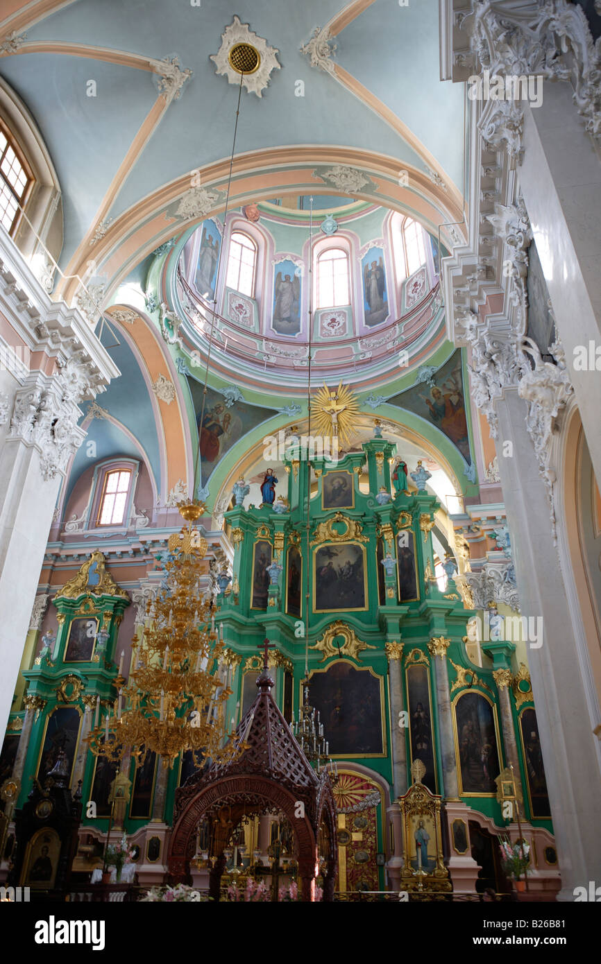 Interior of the Russian orthodox Church of the Holy Spirit, Lithuania ...
