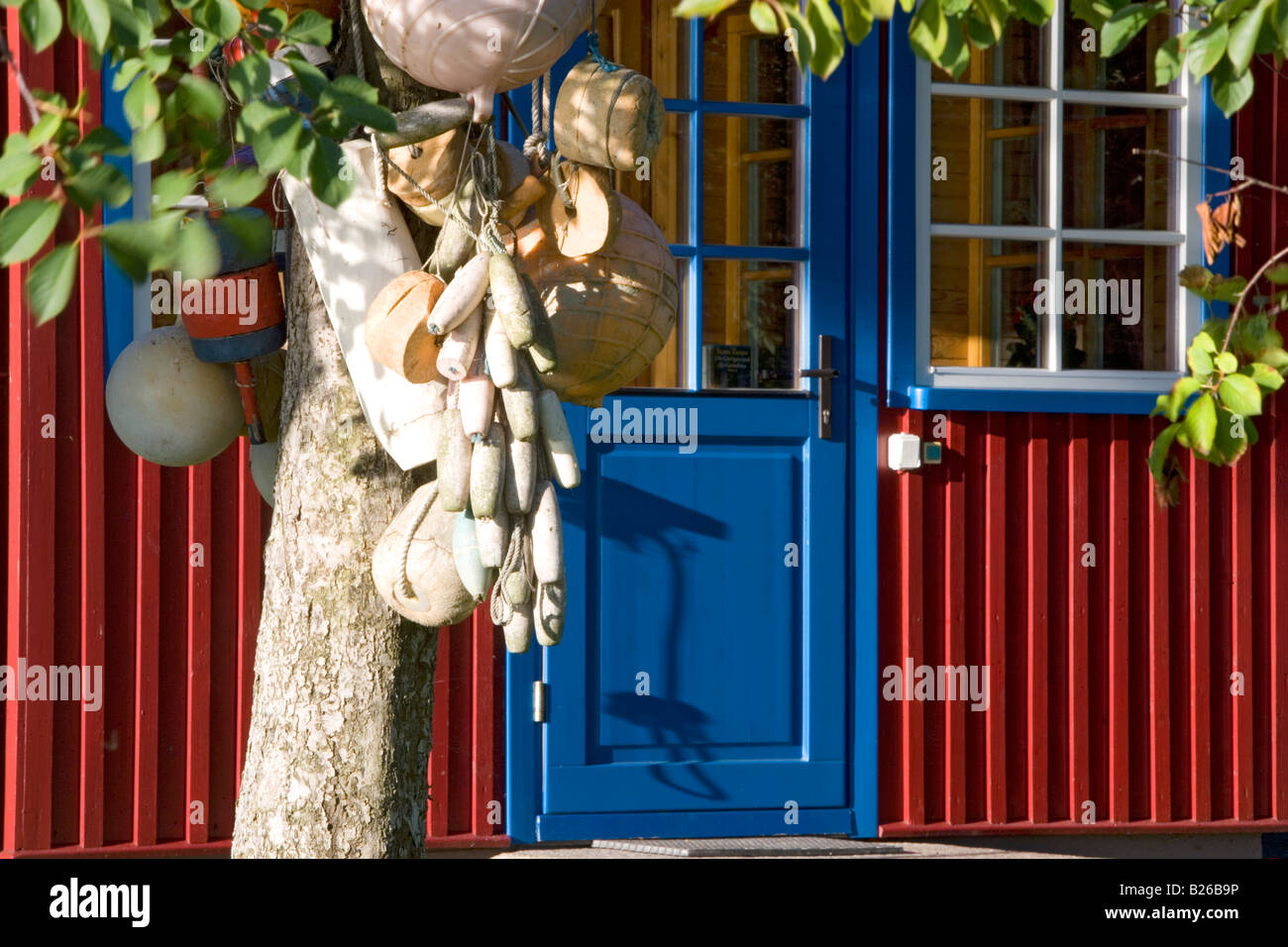 traditional fisherman house, Nida (Nidden), Curian spit, Lithuania ...
