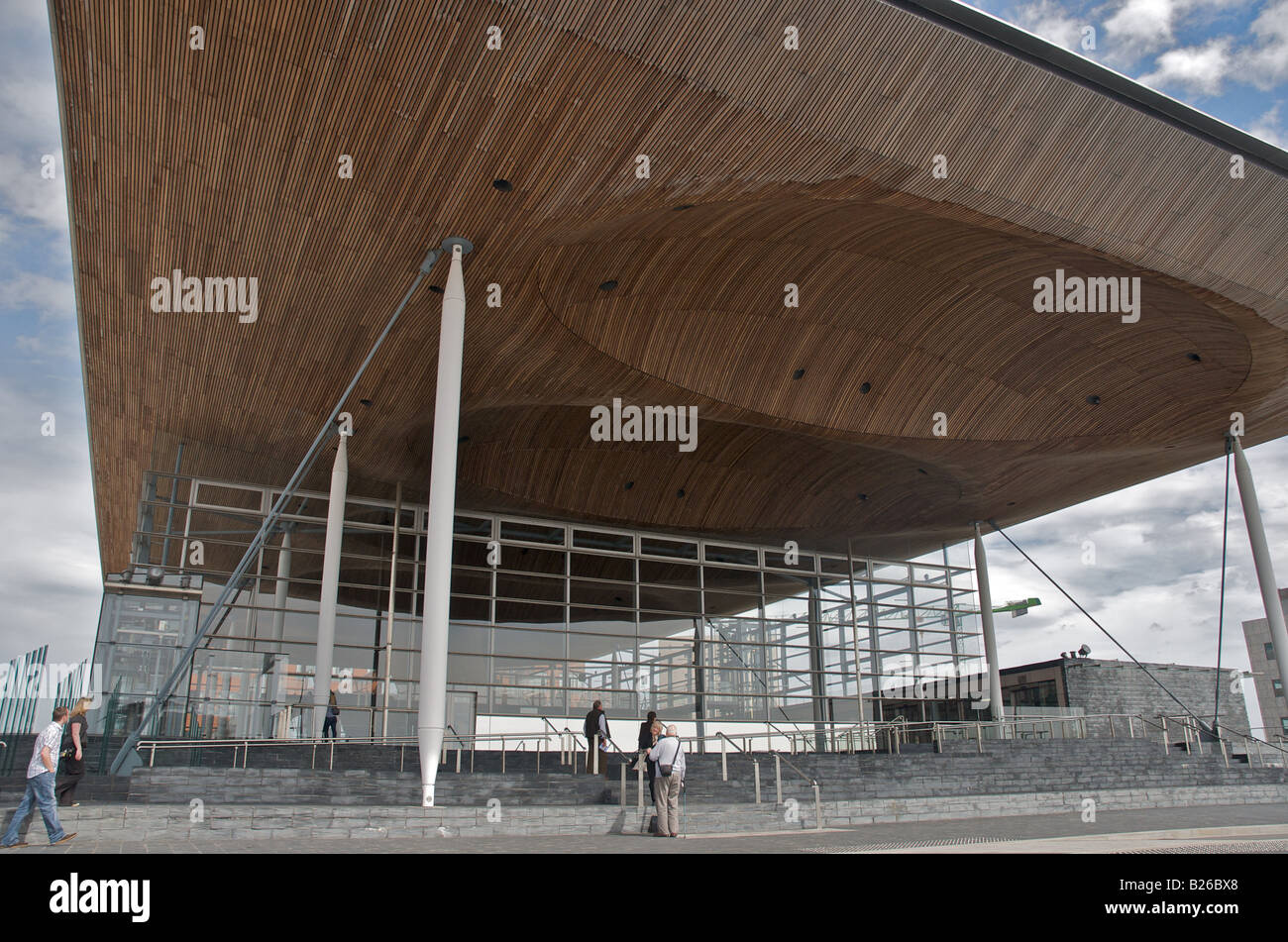 Cardiff Bay Senedd building of Welsh Assembly Stock Photo - Alamy