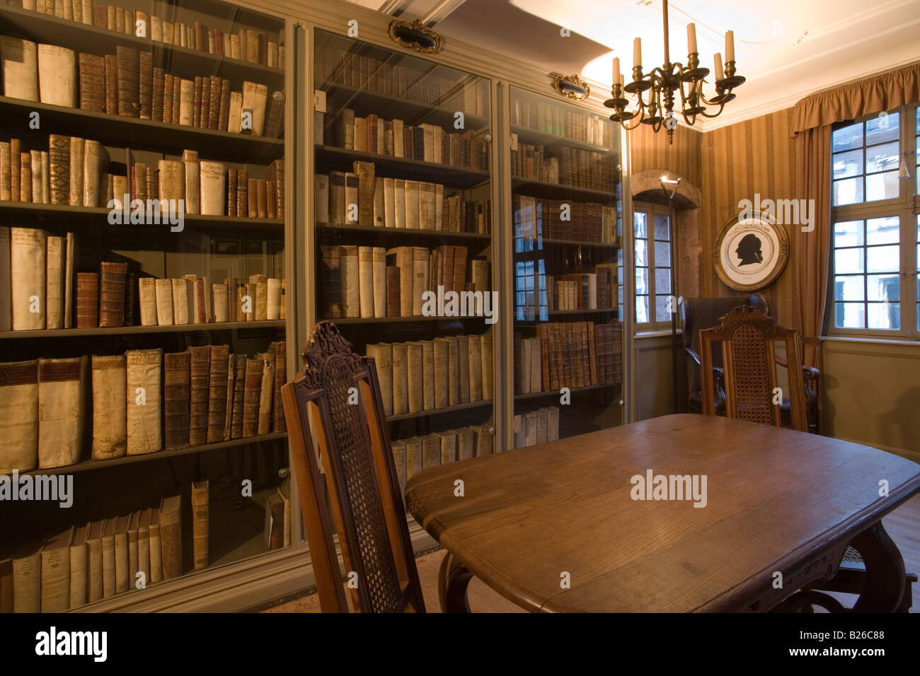 Library in the Goethe house, Frankfurt, Hesse, Germany Stock Photo - Alamy