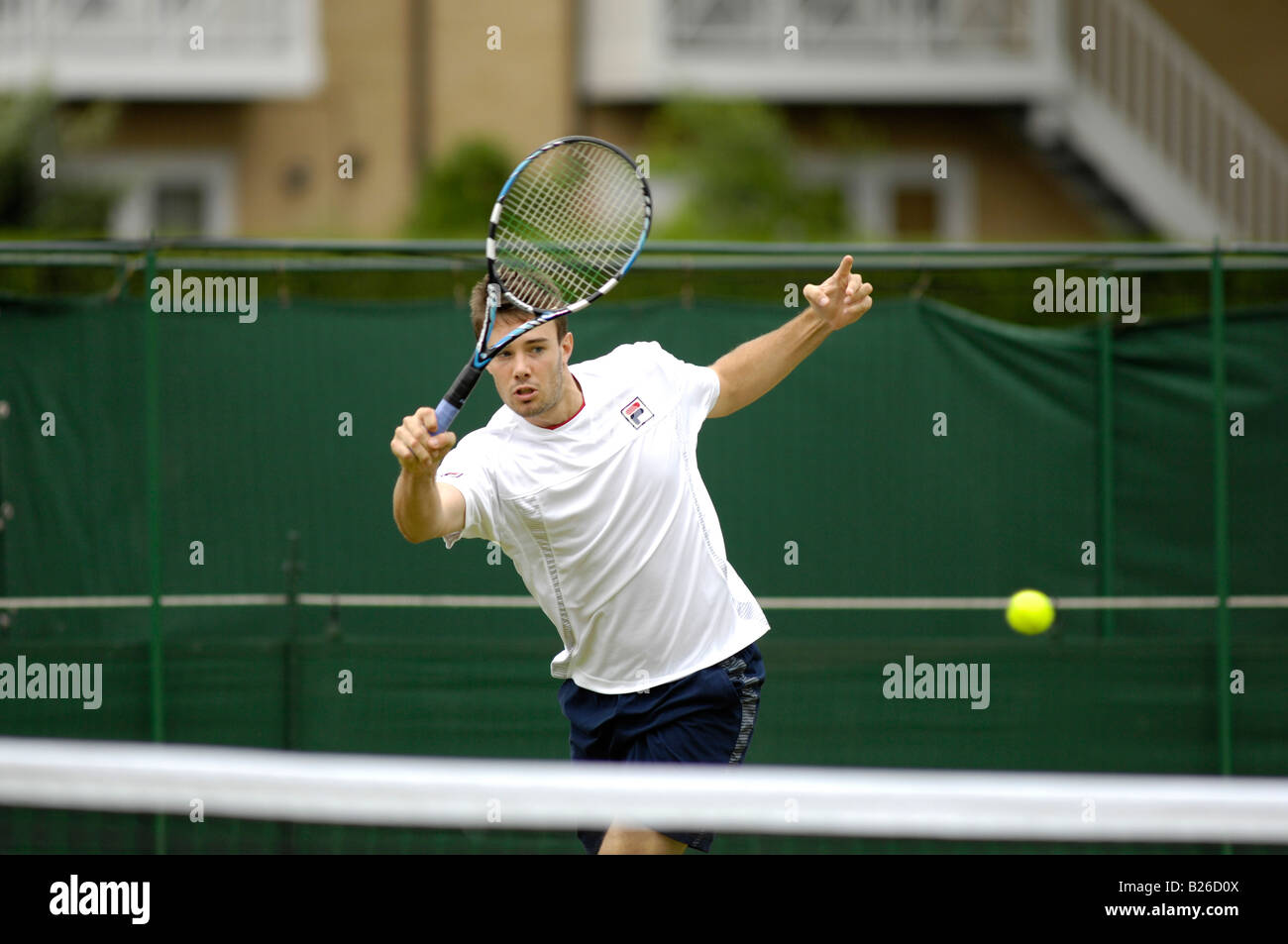 tennis player makes a forehand return Stock Photo - Alamy