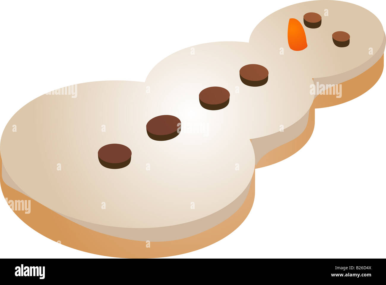 Snowman Christmas cookie biscuit illustration Stock Photo - Alamy