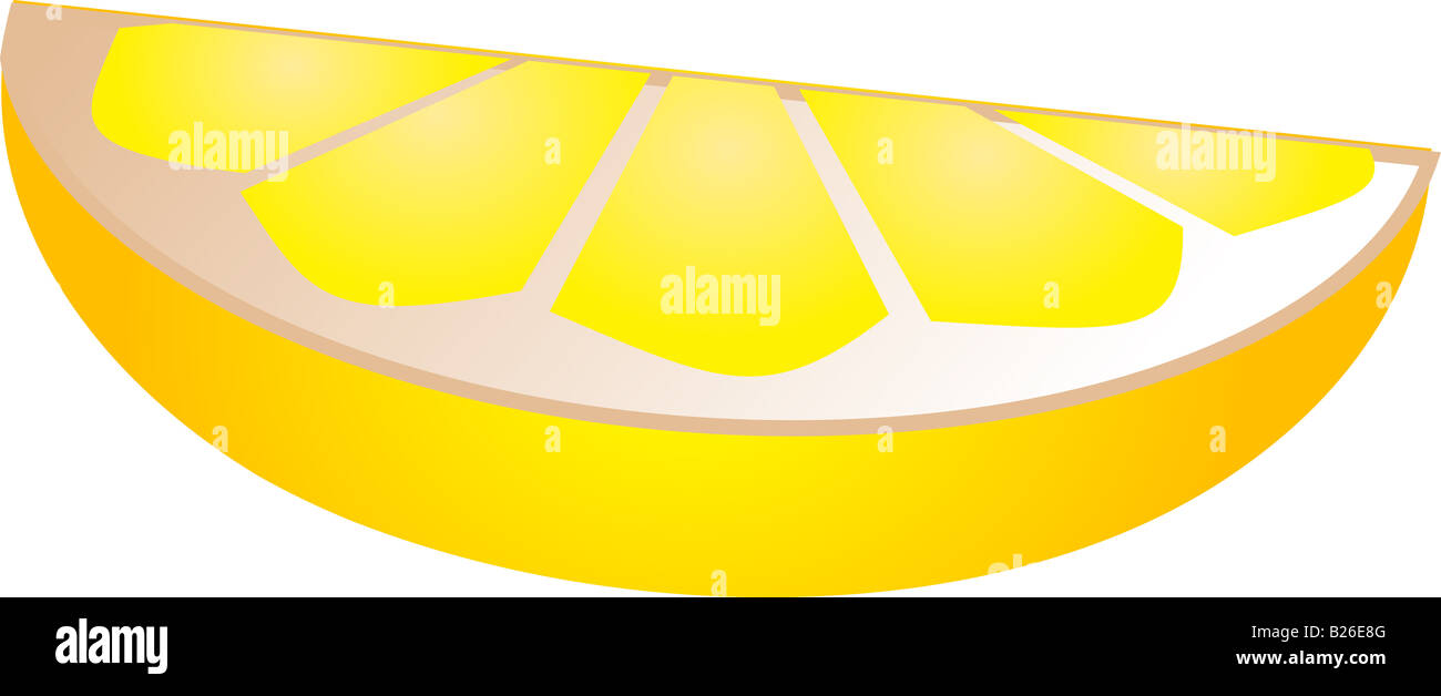 Illustration of a lemon slice isometric color gradient illustration ...