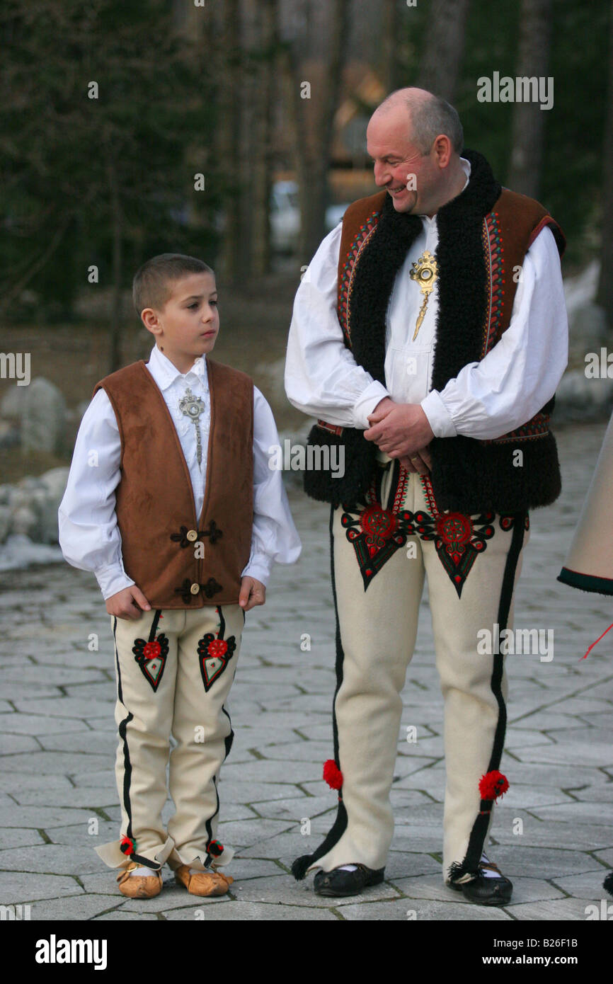 Polish mountain people in traditional uniforms during Holy Mass ...