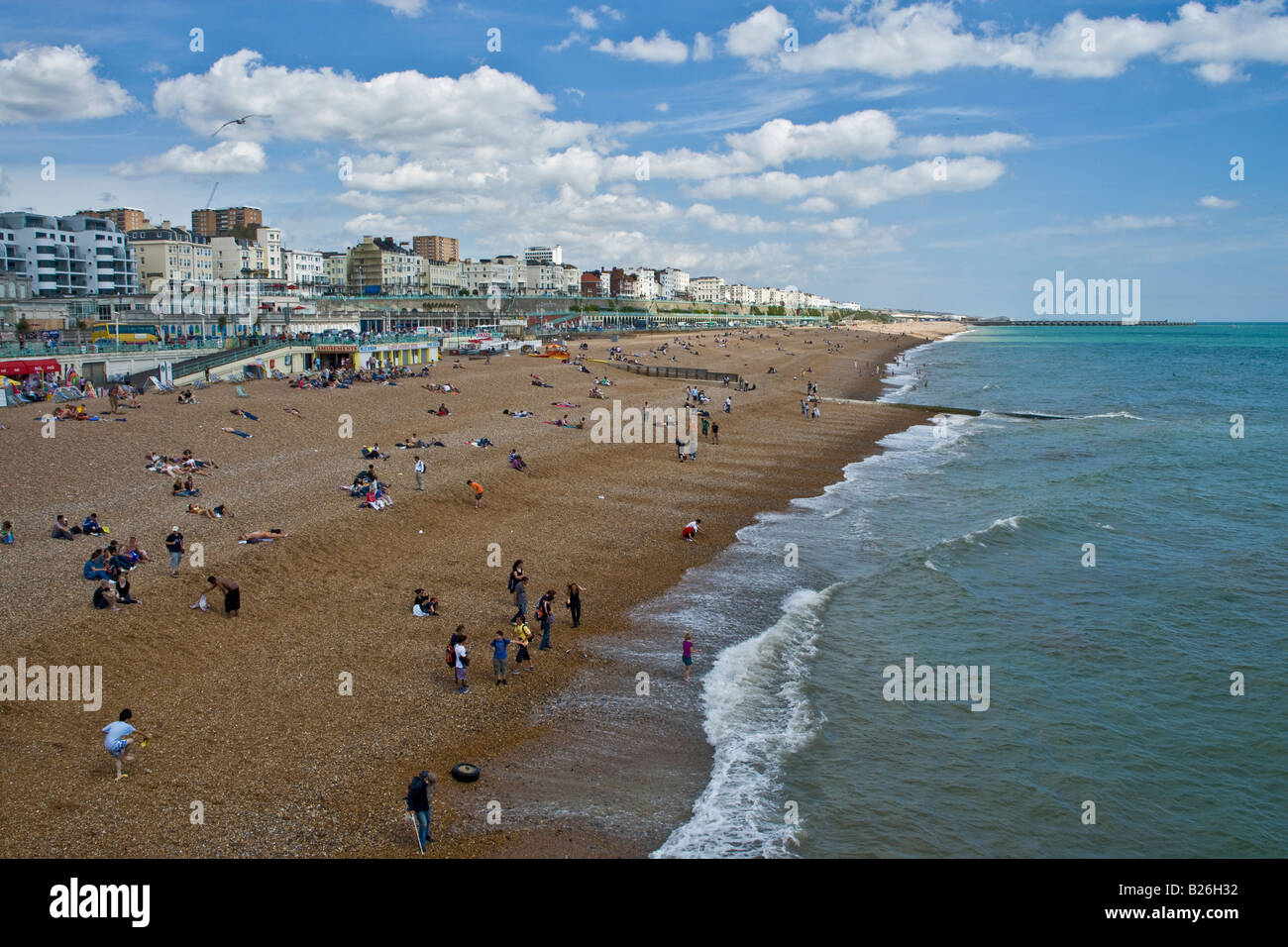 beach sea Brighton side coast uk Stock Photo - Alamy