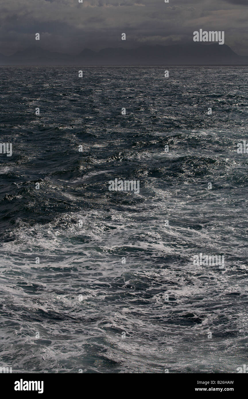 Waves and sea foam on the North Minch Stock Photo - Alamy