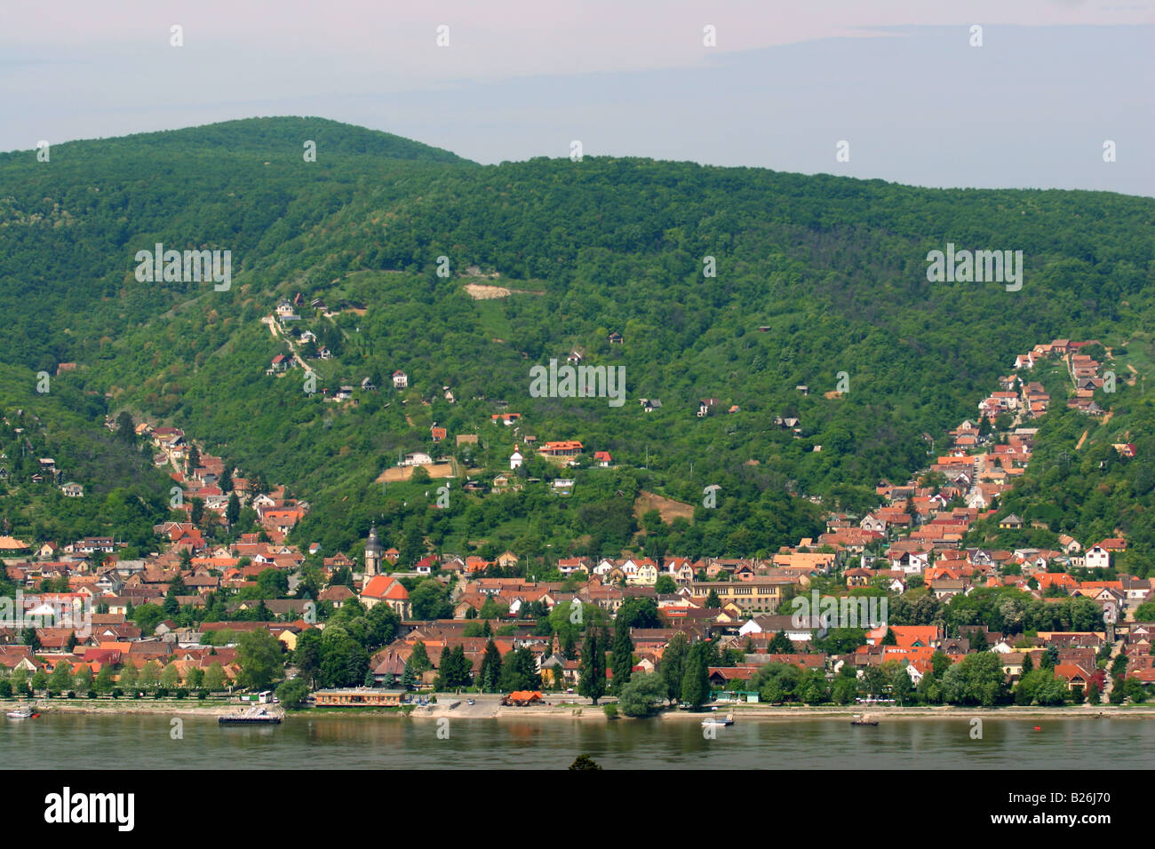 Danube river bend in Hungary Stock Photo - Alamy