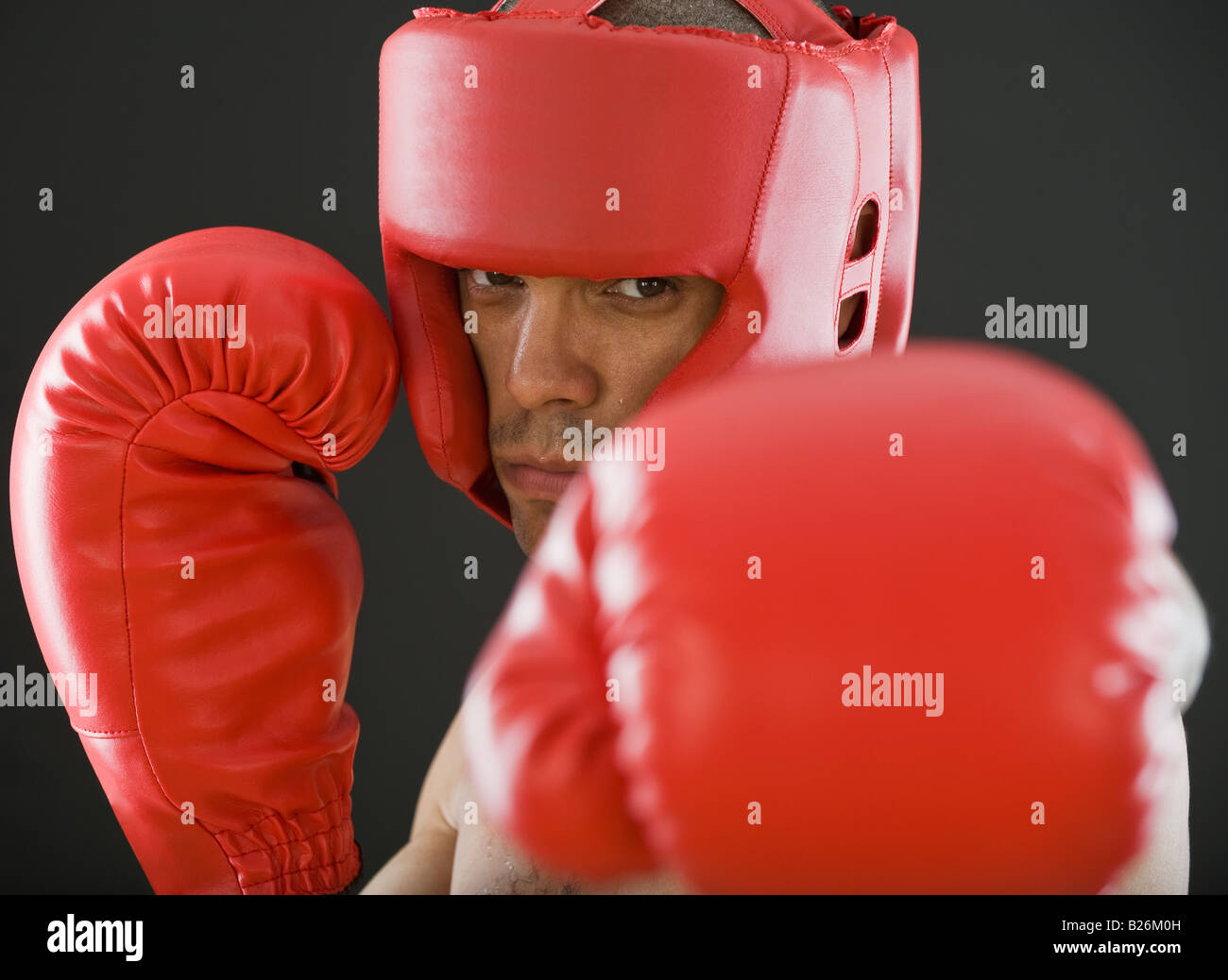 Close up of Hispanic male boxer Stock Photo - Alamy