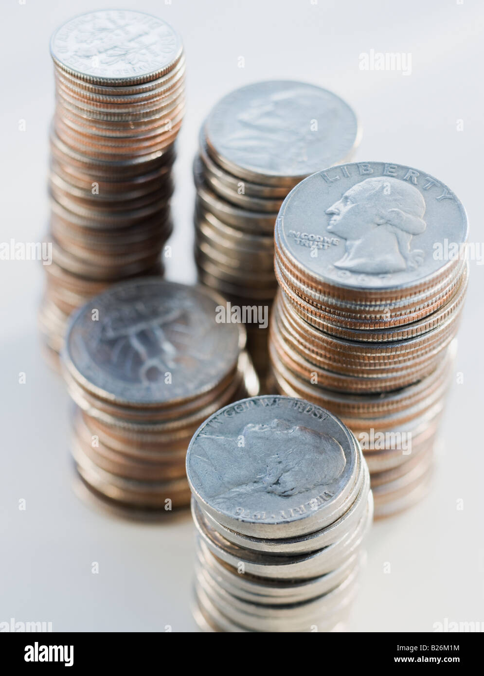 Stacks of coins hi-res stock photography and images - Alamy