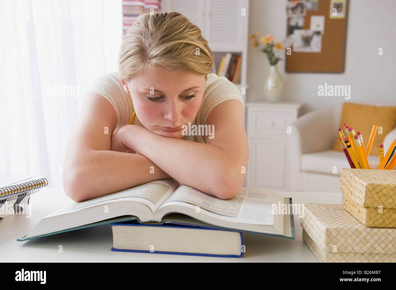 Boring schoolwork hi-res stock photography and images - Alamy