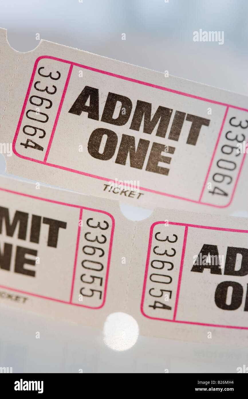 Close up of tickets Stock Photo - Alamy