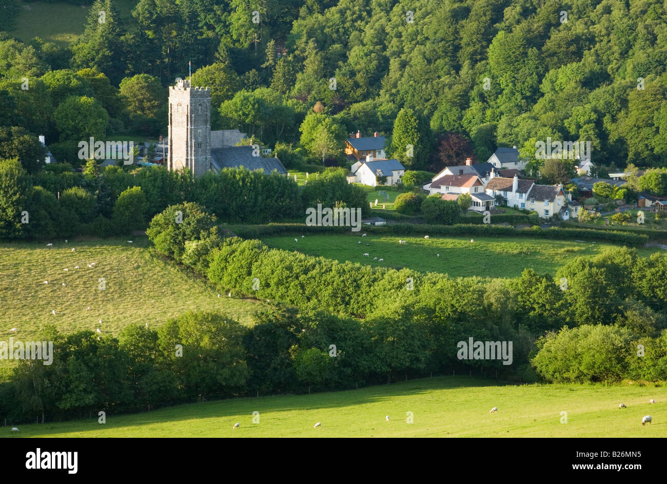 Winsford Village Exmoor National Park Somerset England Stock Photo - Alamy