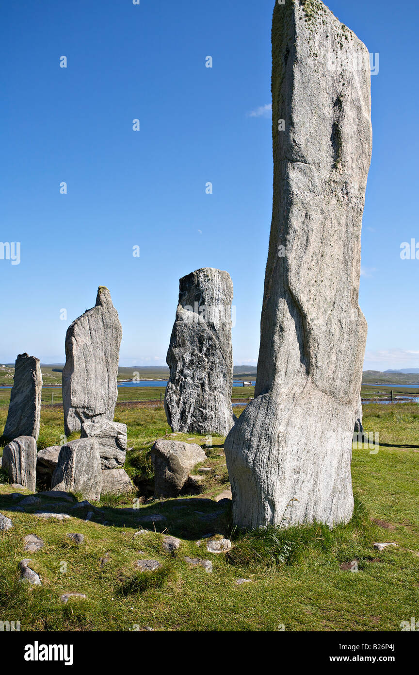 Some of the Callanish standing stones on the Isle of Lewis Stock Photo ...
