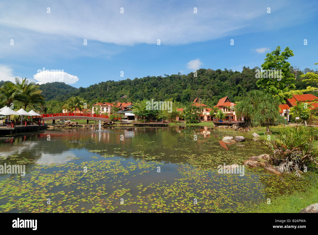 Tropical Asian Village Stock Photo - Alamy