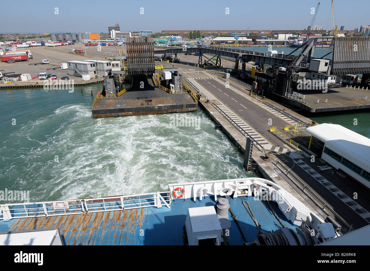 Cross channel ferry leaving Portsmouth Harbour Stock Photo - Alamy