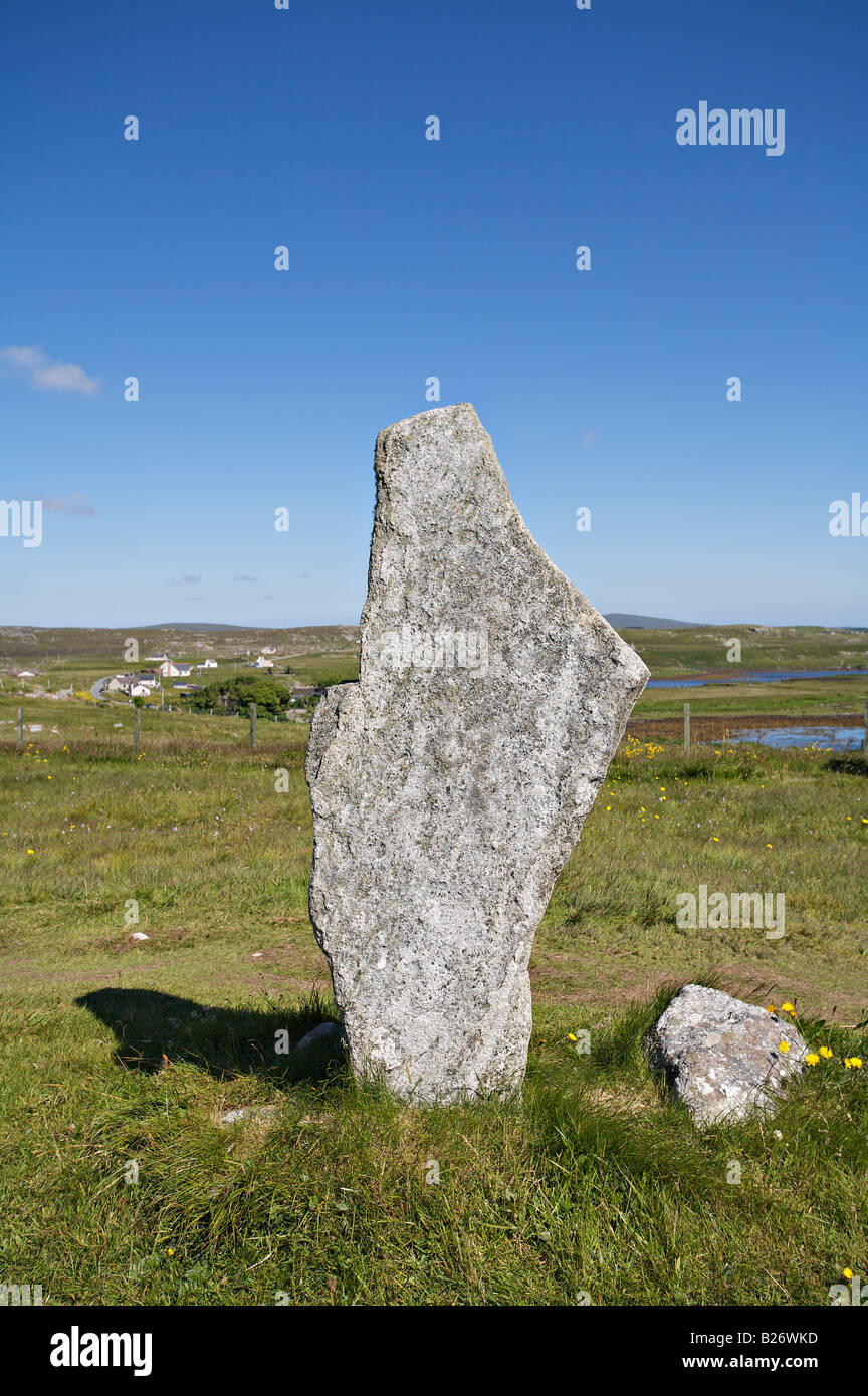 One of the Callanish standing stones on the Isle of Lewis Stock Photo ...
