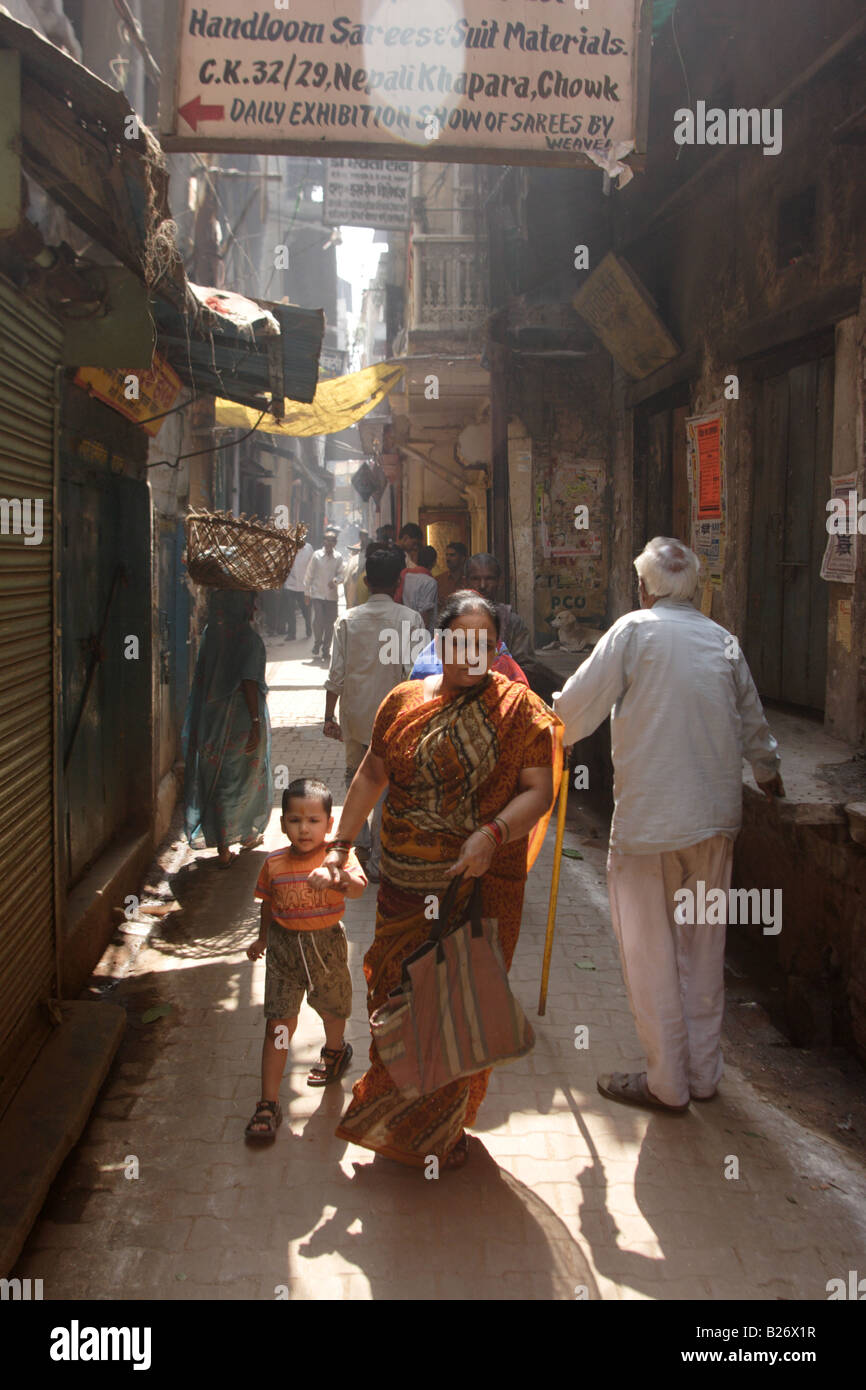 Street scene in Varanasi, India Stock Photo - Alamy