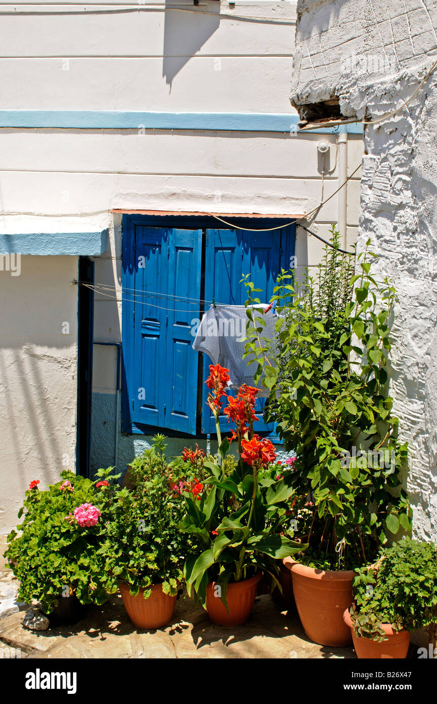 Manolates village Samos Greece Stock Photo - Alamy