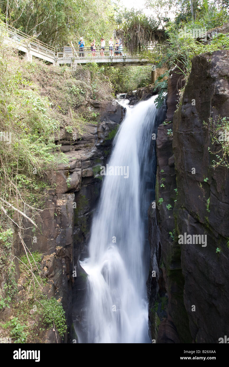 Bridge over Waterfall, Iguazu National Park Argentina Stock Photo - Alamy