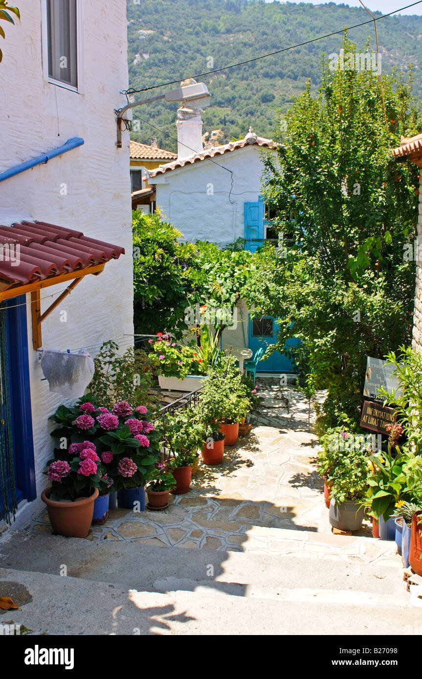 Manolates village Samos Greece Stock Photo - Alamy