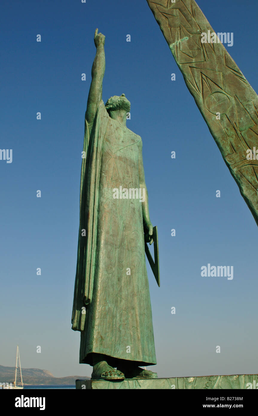 Monument to Pythagoras Pythagorio Samos Greece Stock Photo - Alamy