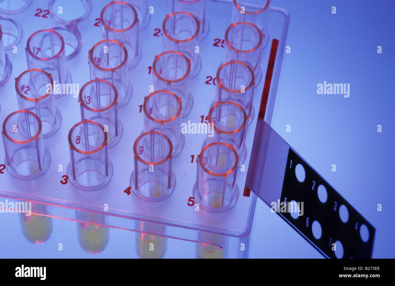 GLASS SLIDE AND TEST TUBES Stock Photo - Alamy