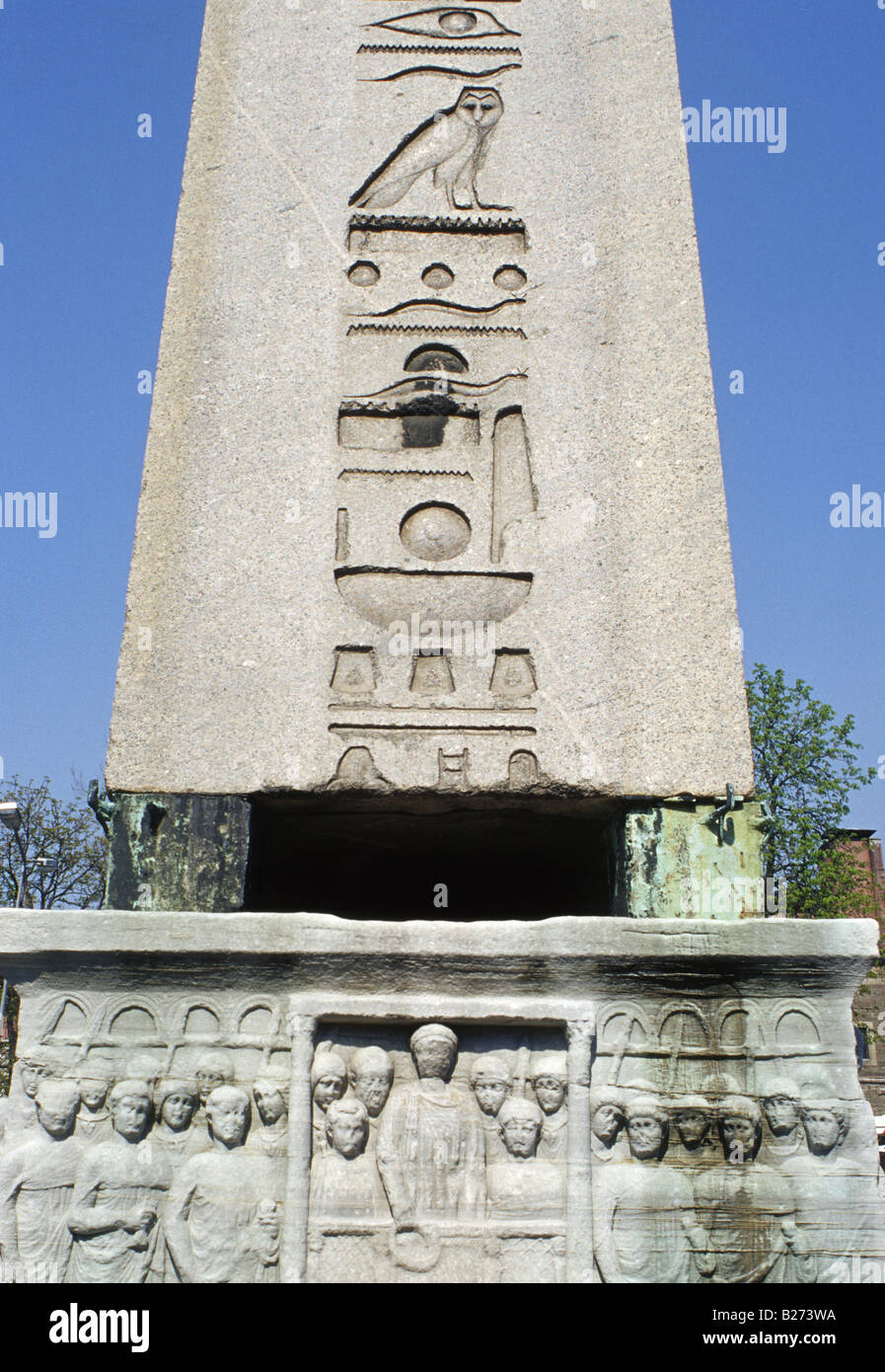 Egyptian obelisk on Roman base Hippodrome Istanbul Turkey Stock Photo ...