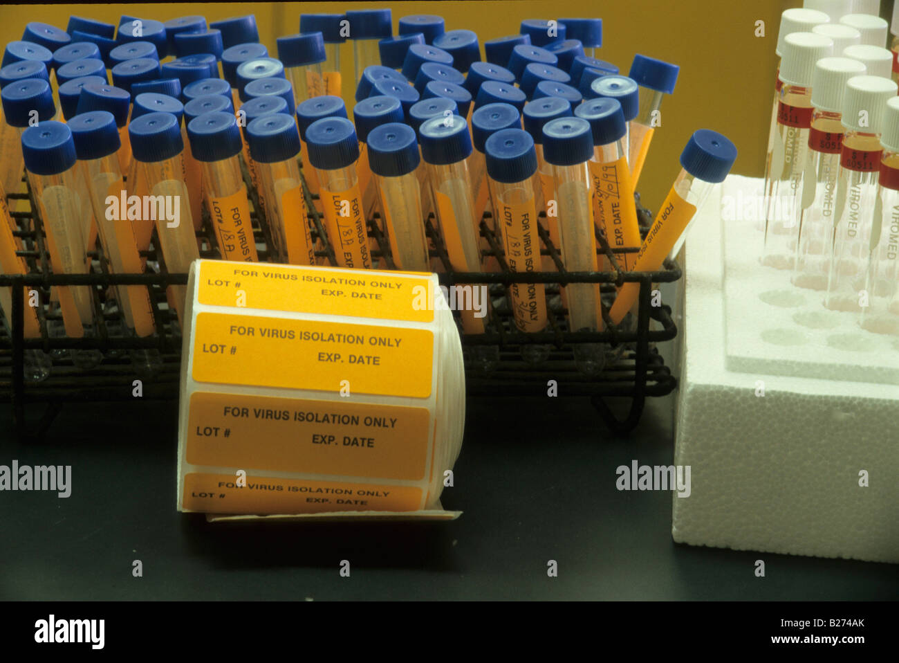 TEST TUBES VIROLOGY LAB Stock Photo - Alamy