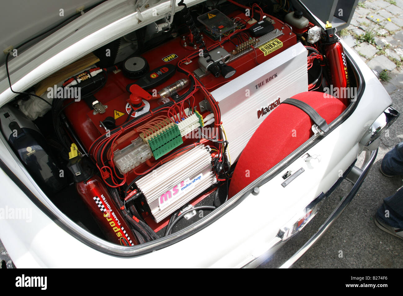customised fiat 500 car in street in rome italy Stock Photo - Alamy