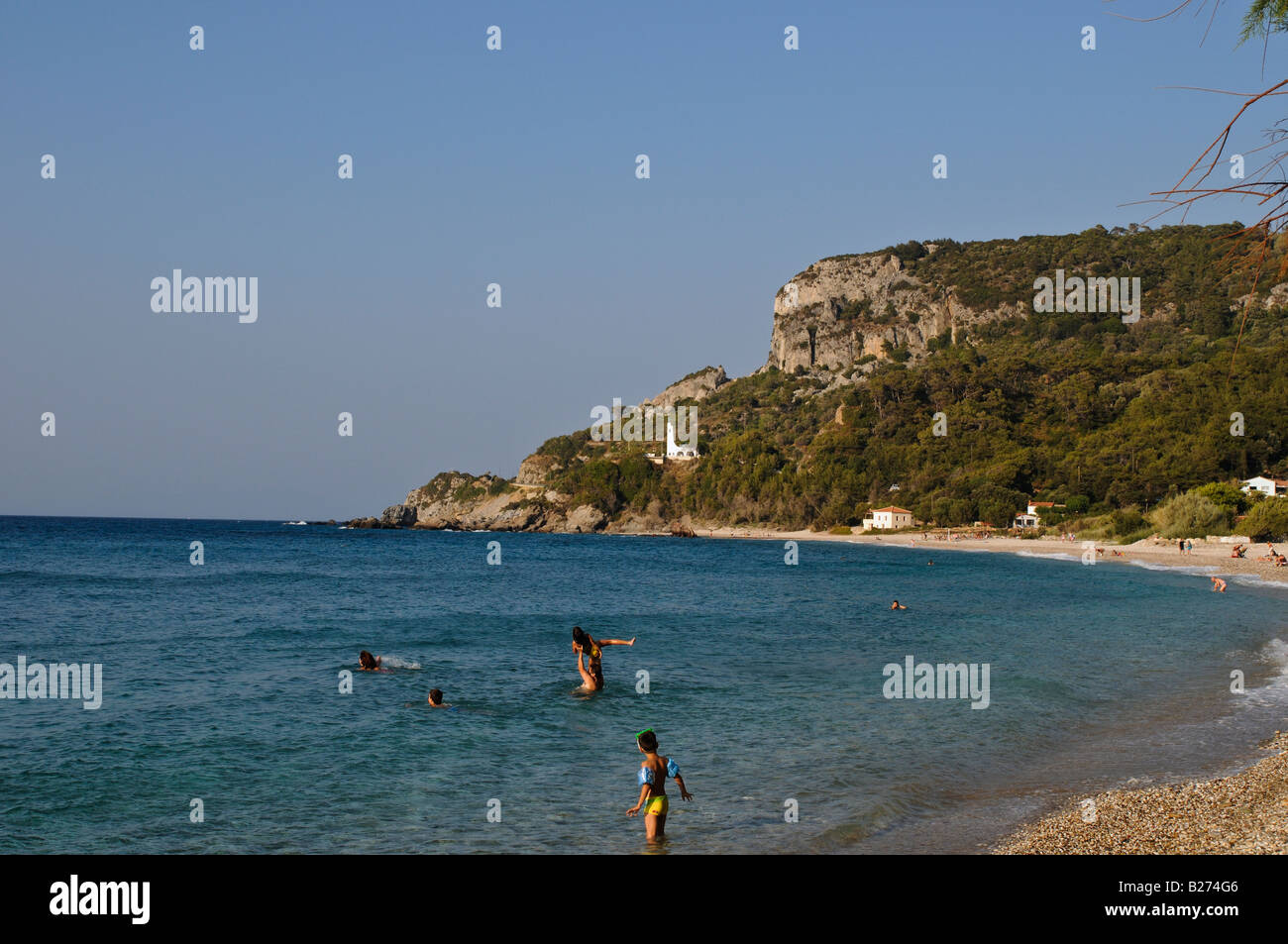 Potami beach near Karlovassi Samos Greece Stock Photo - Alamy