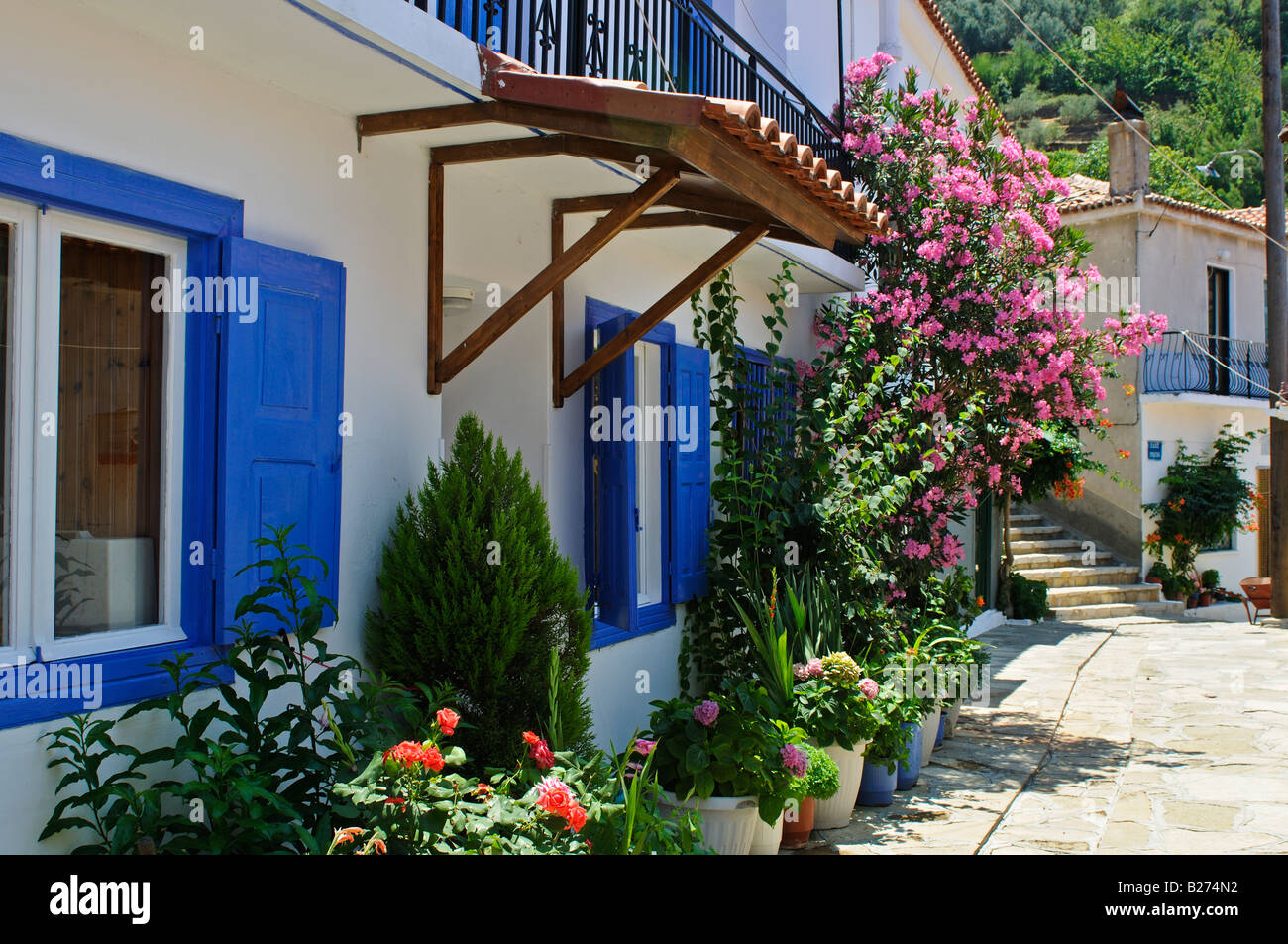 Manolates village Samos Greece Stock Photo - Alamy