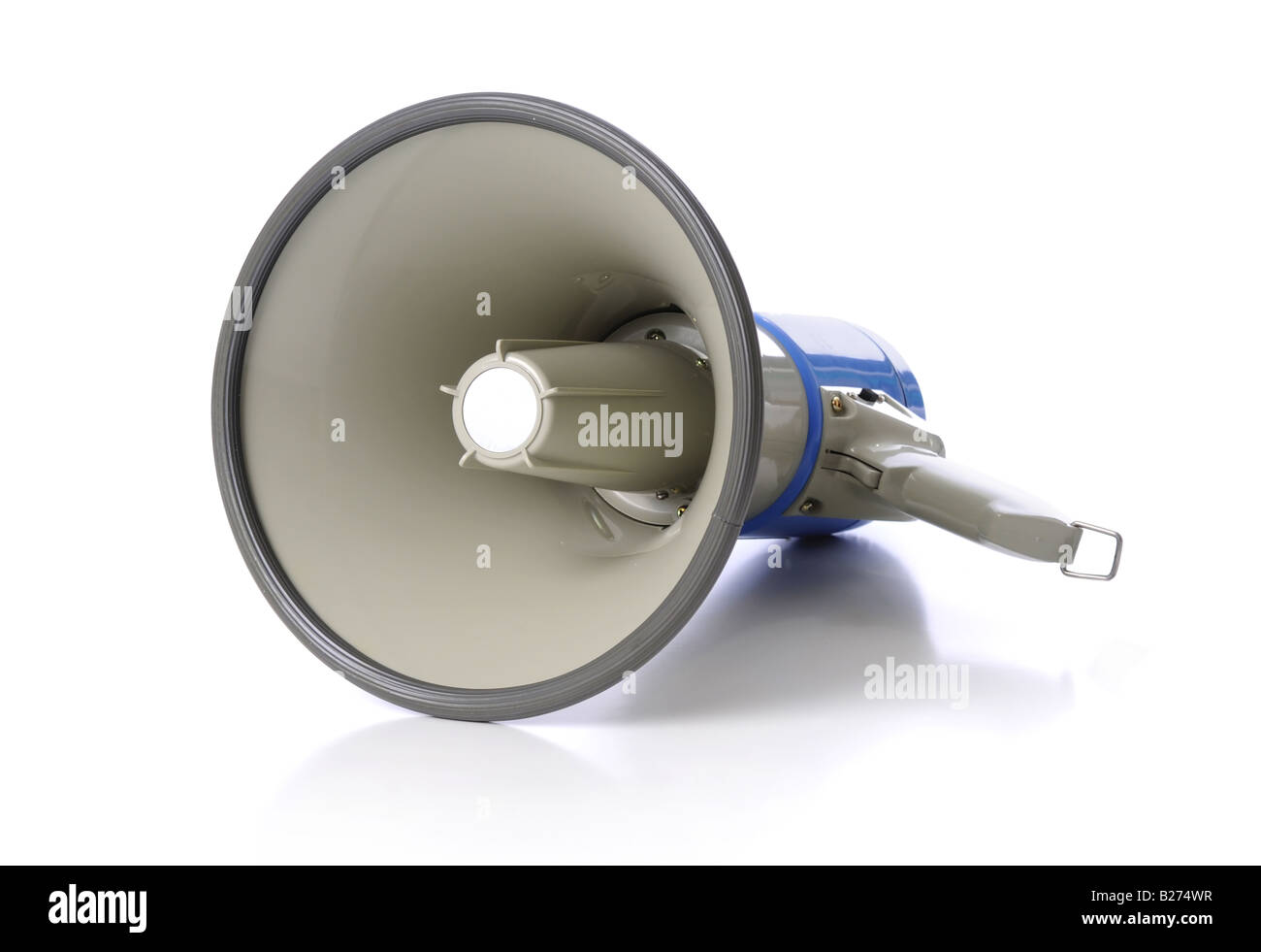 Megaphone on white background Stock Photo - Alamy