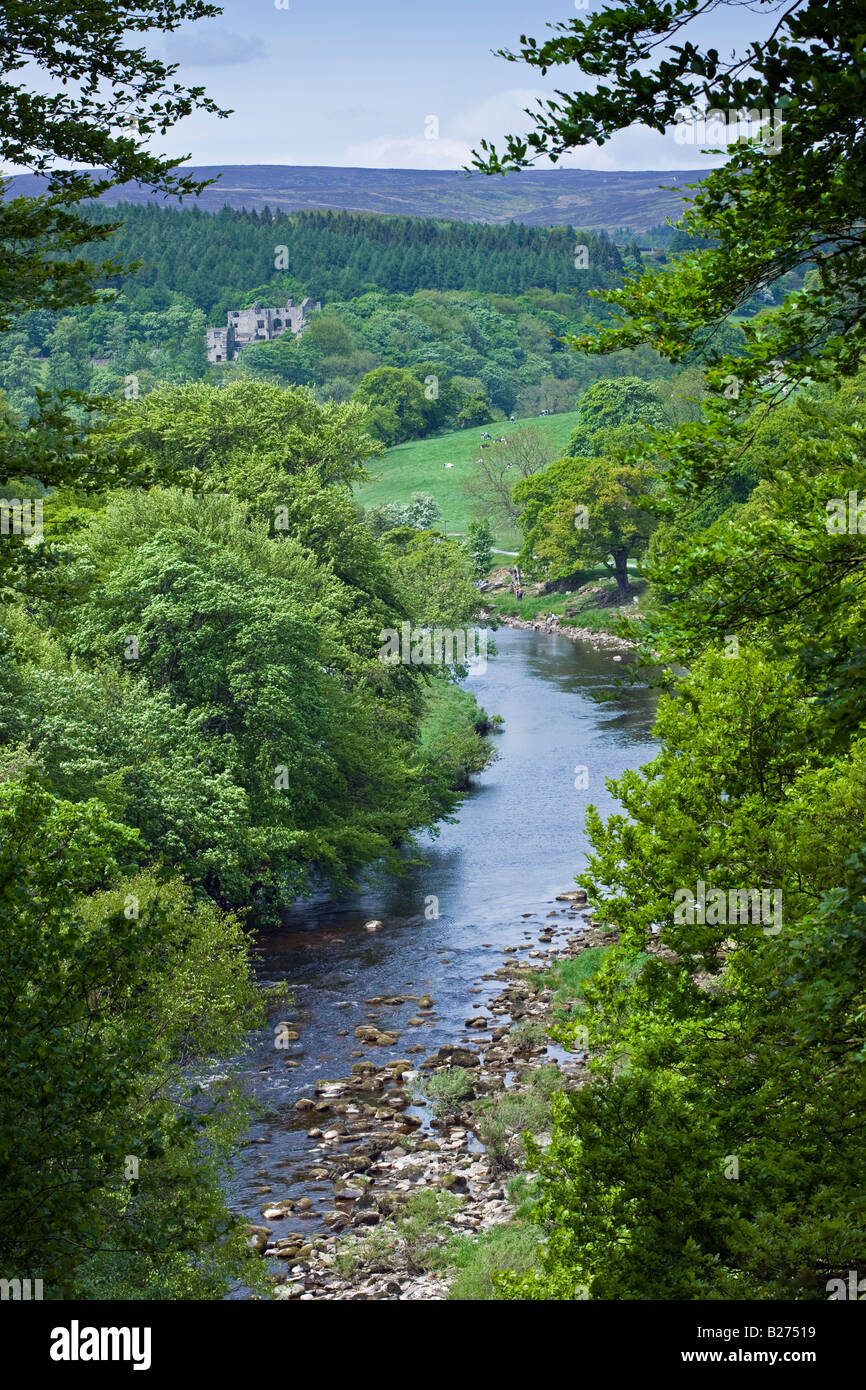 A view of the River Wharfe near Barden Tower, North Yorkshire UK Stock ...