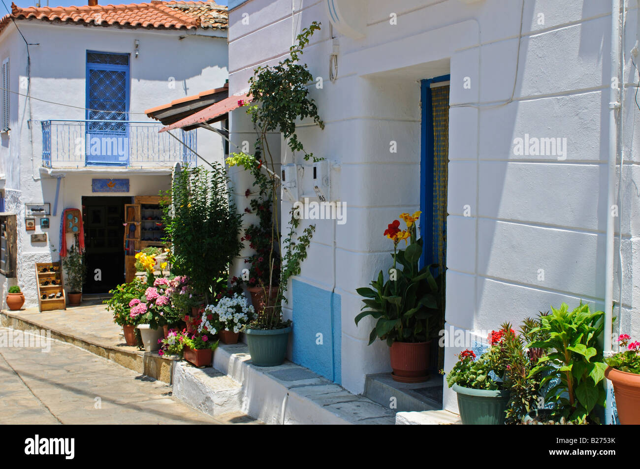 Manolates village Samos Greece Stock Photo - Alamy