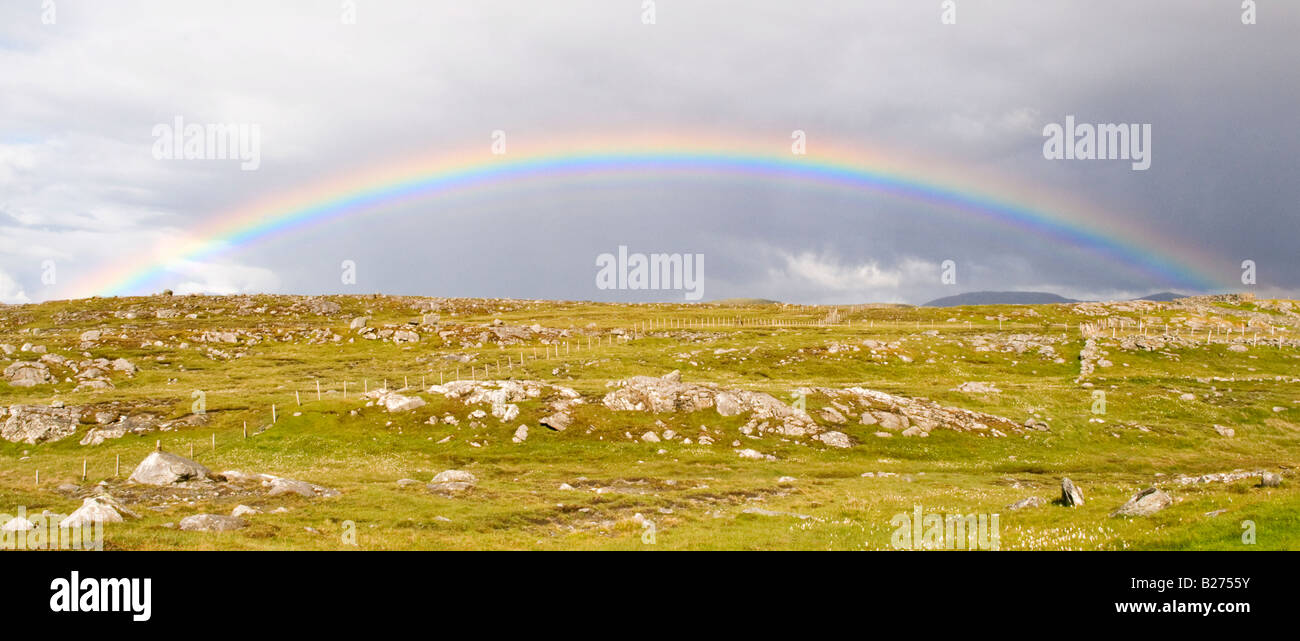 Rainbow on Isle of Lewis, Hebrides, Scotland, UK Stock Photo - Alamy
