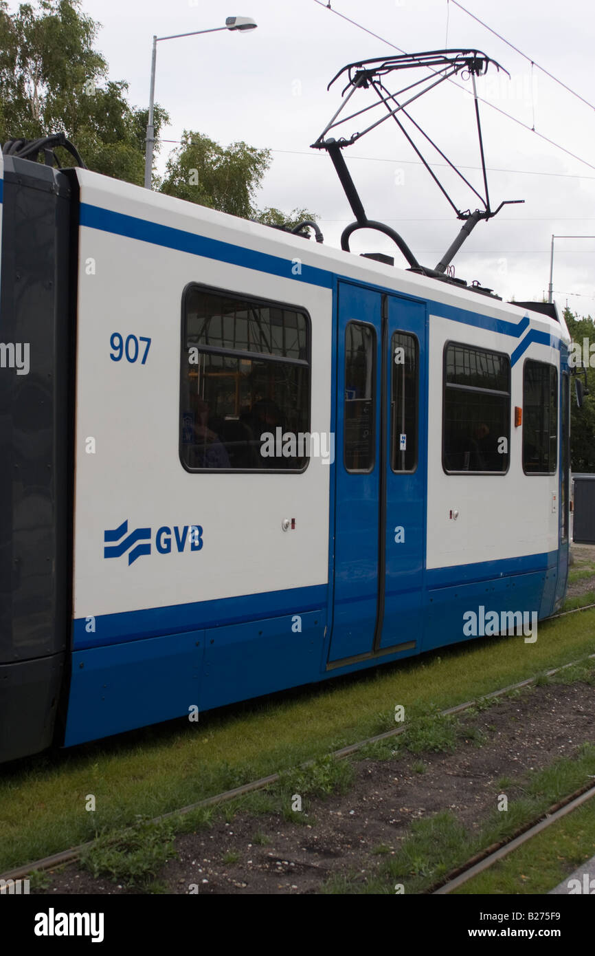 Side view of tram line 5 at station Amsterdam Zuid Stock Photo - Alamy