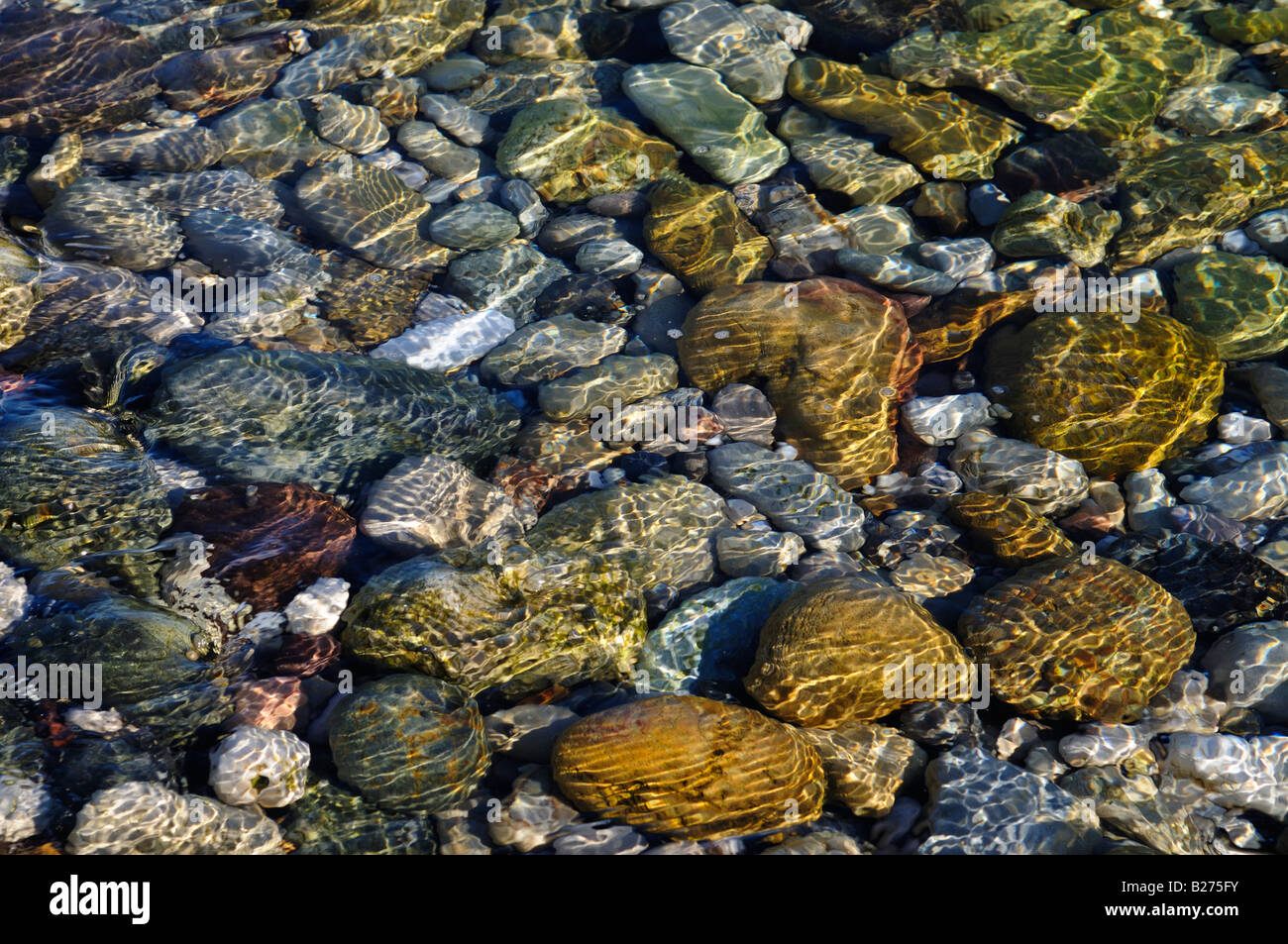 Pebbles in sea Greece Stock Photo - Alamy