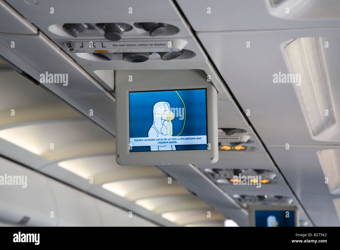 Airplane screen instructions hi-res stock photography and images - Alamy