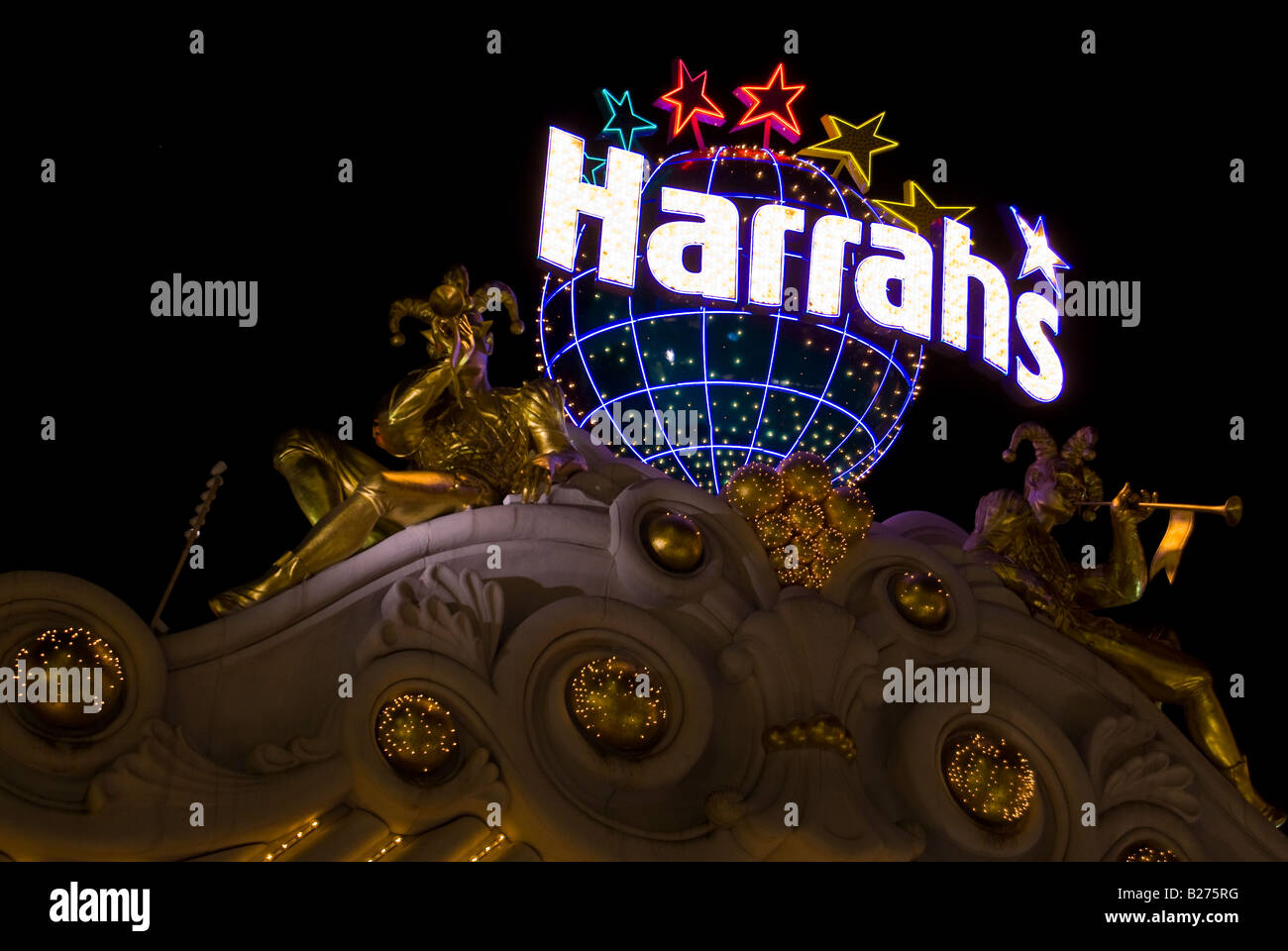 Harrahs Sign in Las Vegas Nevada Stock Photo - Alamy