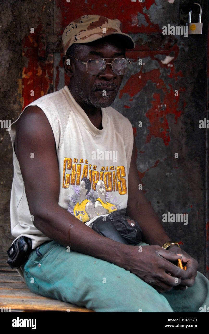 Haitian man in Jacmel, Haiti Stock Photo - Alamy