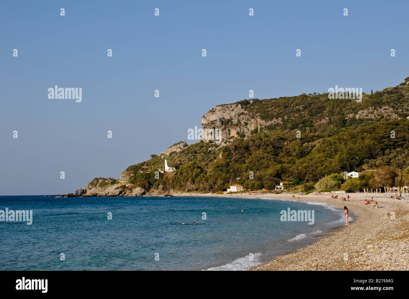 Potami beach near Karlovassi Samos Greece Stock Photo - Alamy