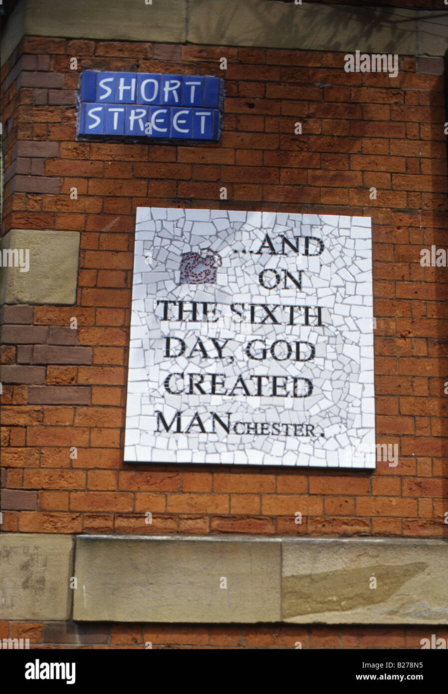 Short Street Manchester England UK mosaic and ceramic street signs ...