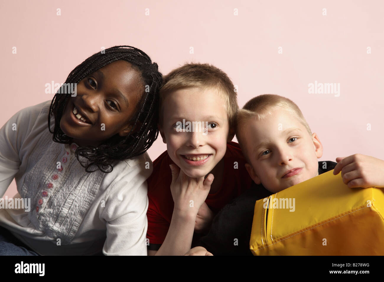Three children, portrait Stock Photo - Alamy