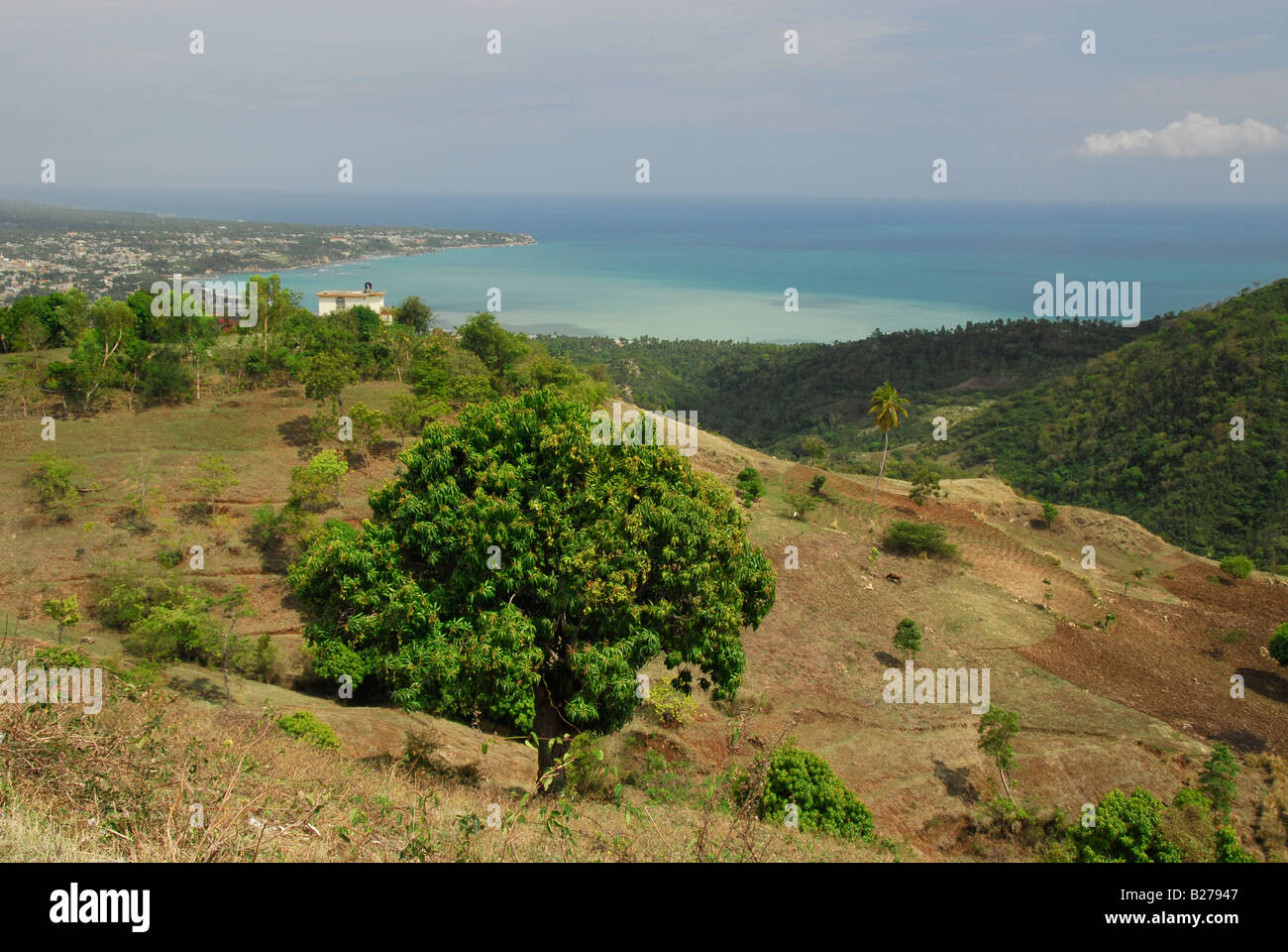View of Jacmel and Horseshoe Bay, Jacmel, Haiti Stock Photo - Alamy