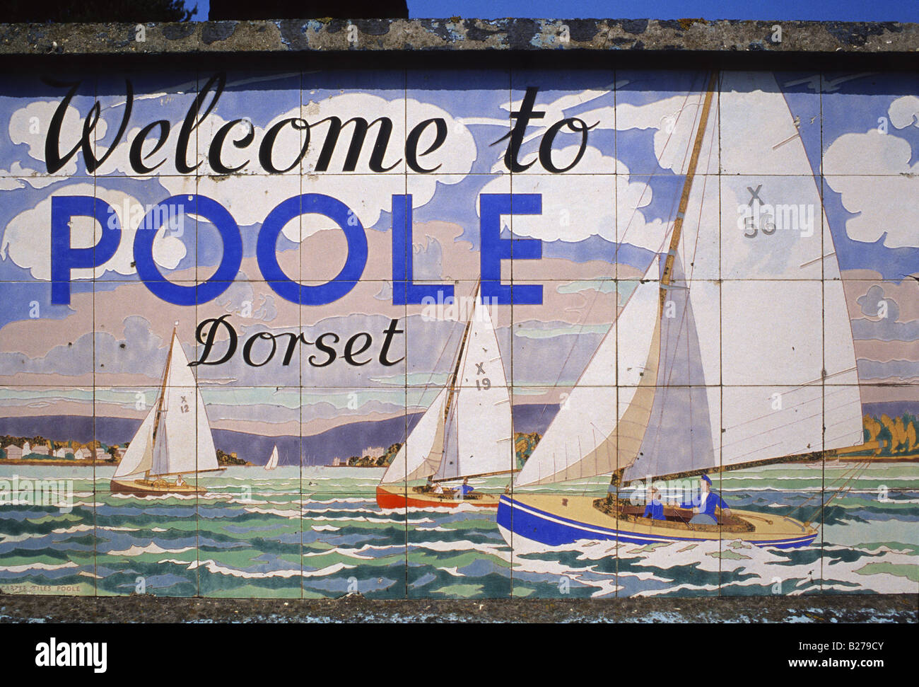 Welcome to poole dorset sign tiles tiled hi-res stock photography and ...