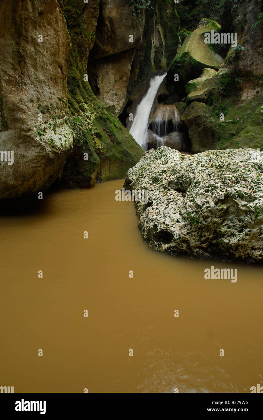 Waterfall and pond in Bassin Bleu protected area, Jacmel, Haiti Stock ...