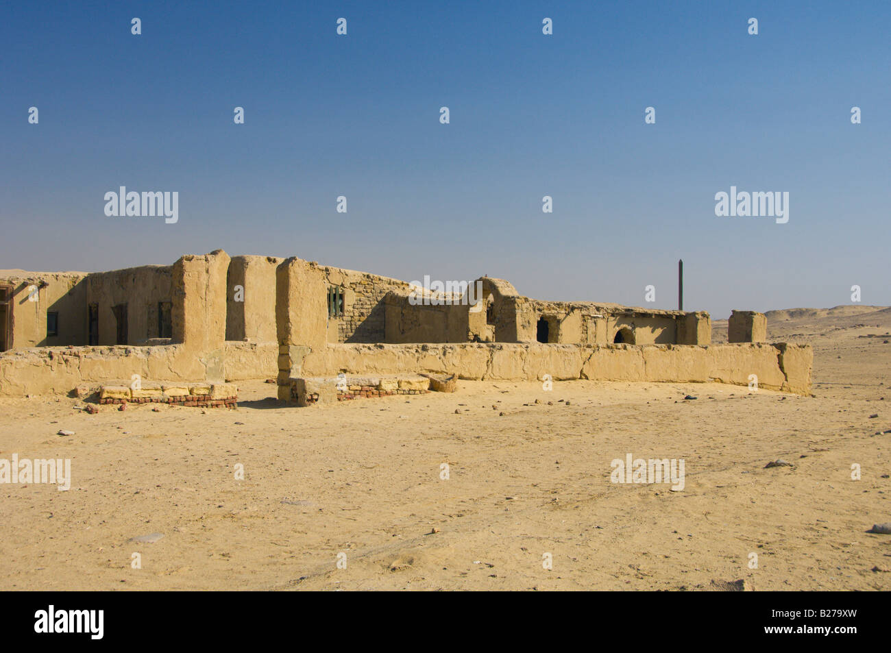 Remains and ruins of the ancient civilization of Karanis north of El ...