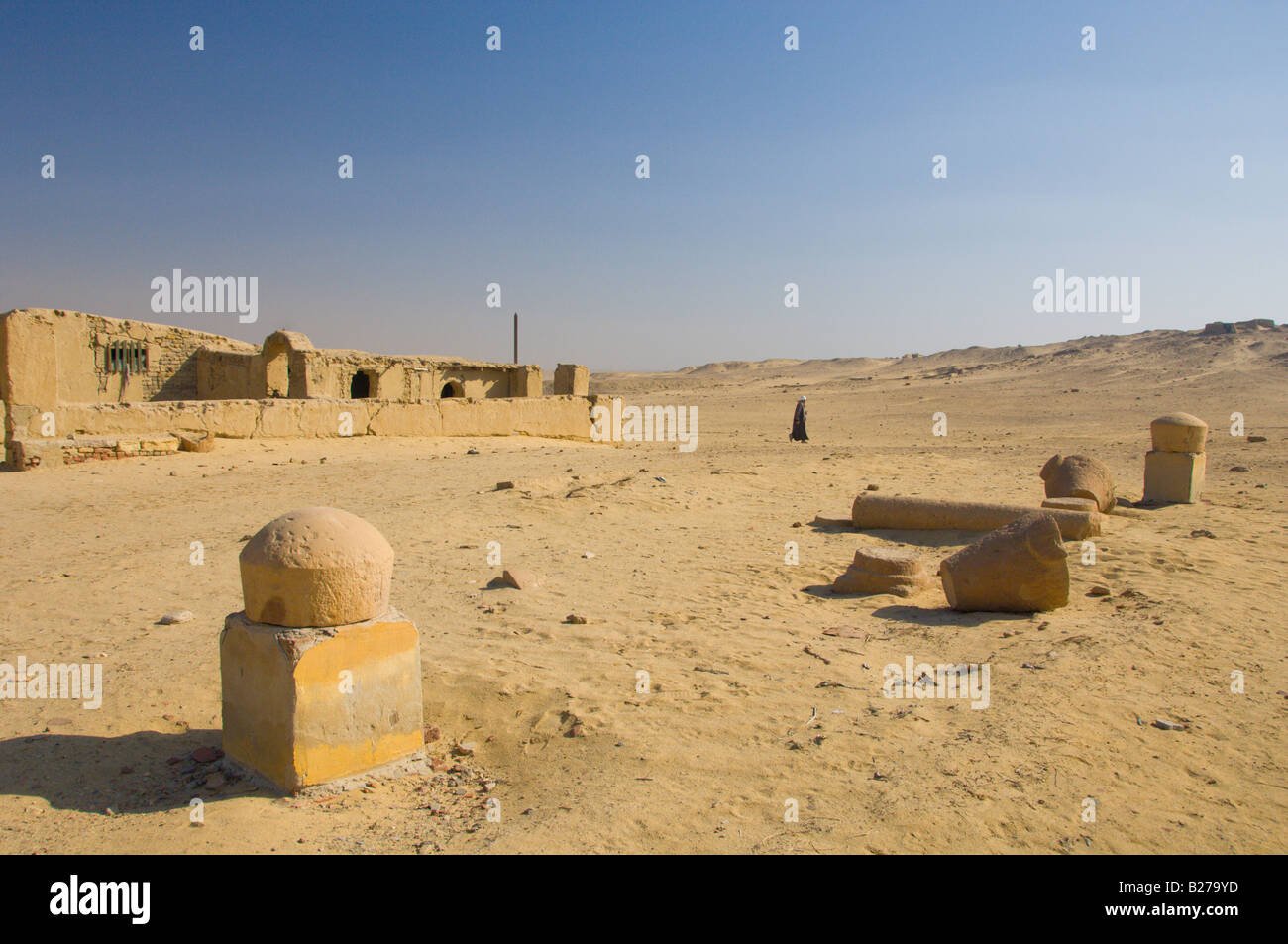 Remains and ruins of the ancient civilization of Karanis north of El ...